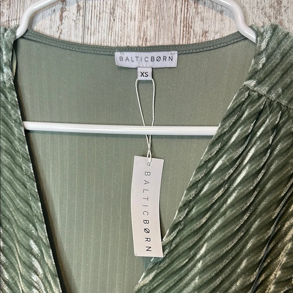 Baltic Born | Dresses | Baltic Born Sage Green Velvet Wrap Maxi Dress ...